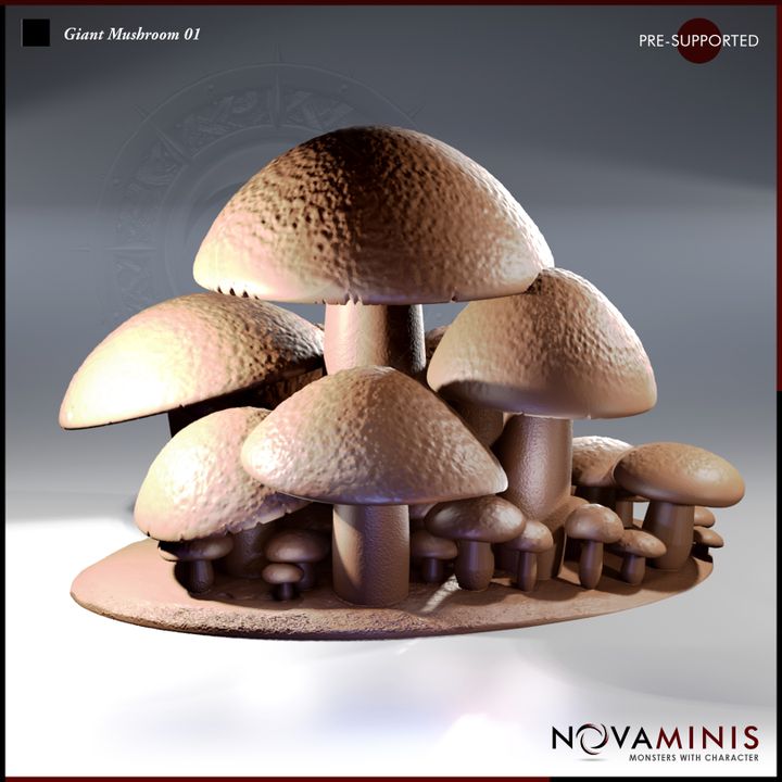 3D Printable Giant Mushroom 01 by NovaMinis